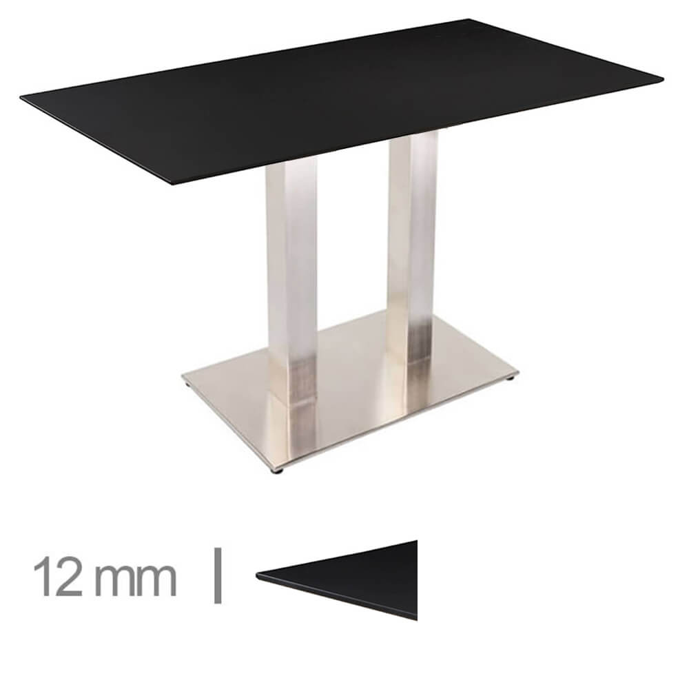 Horeca Table - Compact Black - 69x120 Cm With Frame