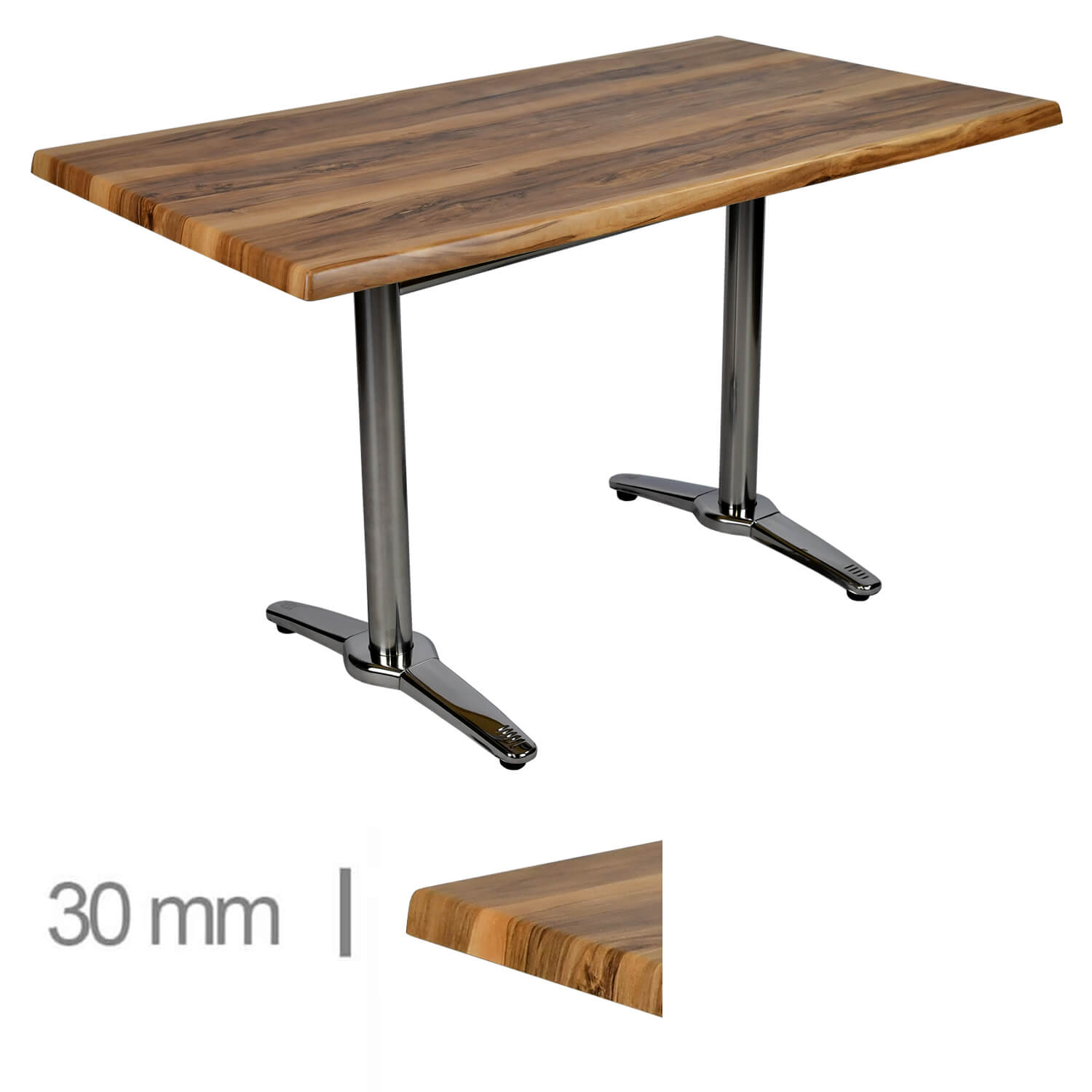 Horeca Terrace Table - Werzalit Indian Shesman - 70x120 Cm