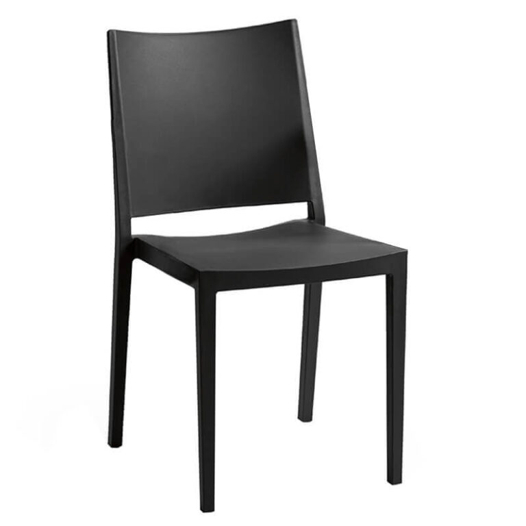 Horeca Stackable Plastic Terrace Chair - Lorena - Black