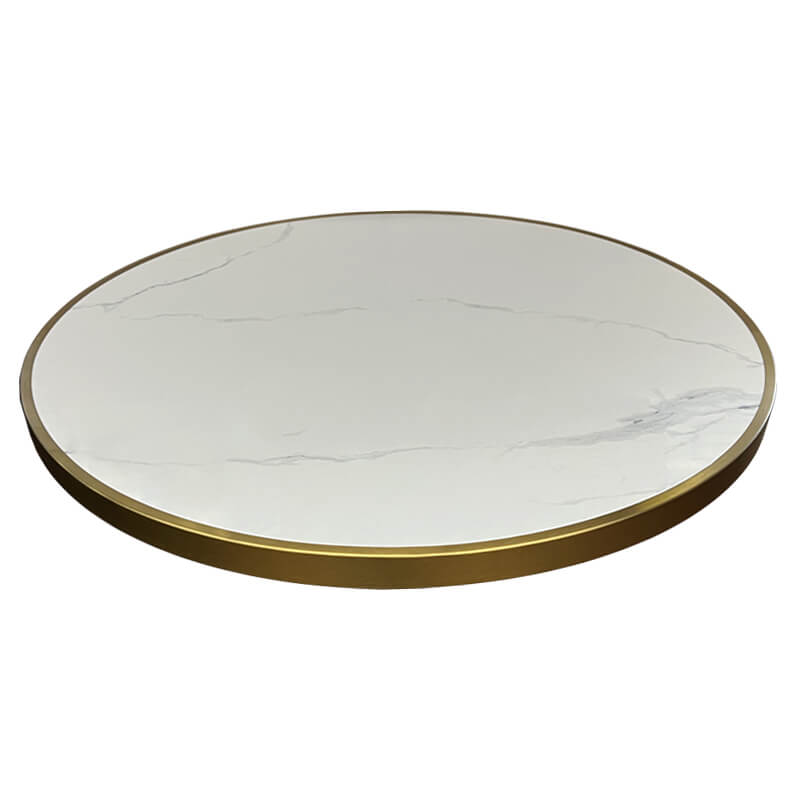 Horeca Round Table - Faux Marble - 60 Cm With Base