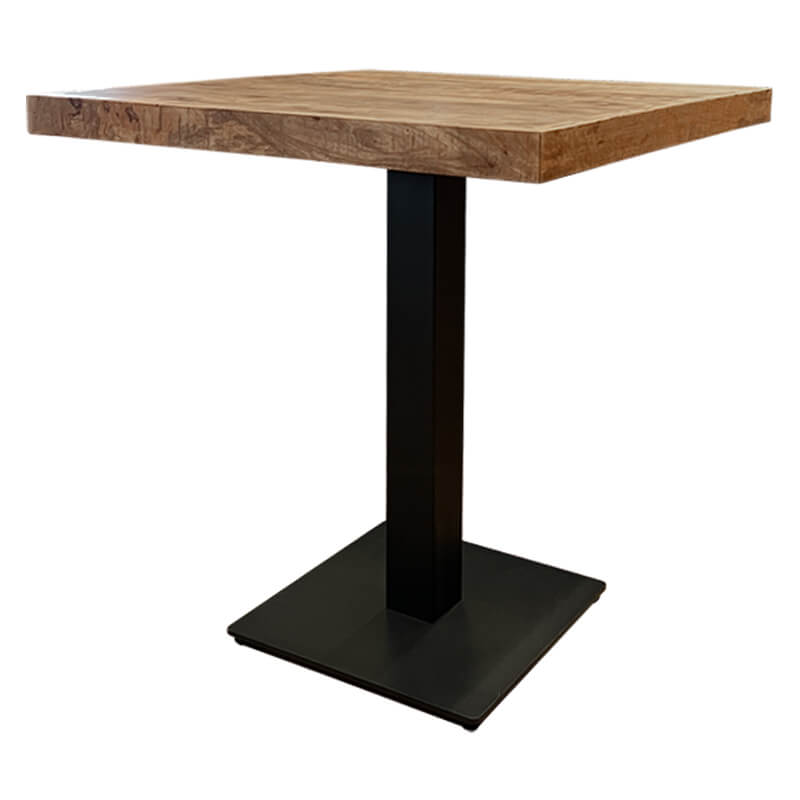 Horeca Mango Wood Table - Mango - 60x60 Cm With Cast Iron Base