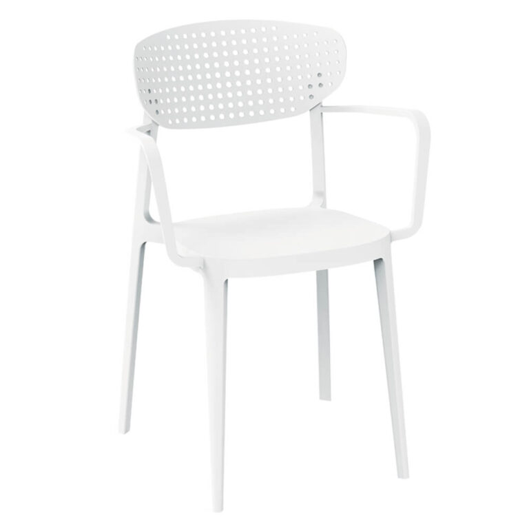 Terrace Chair Como - Armrest - Stackable - White