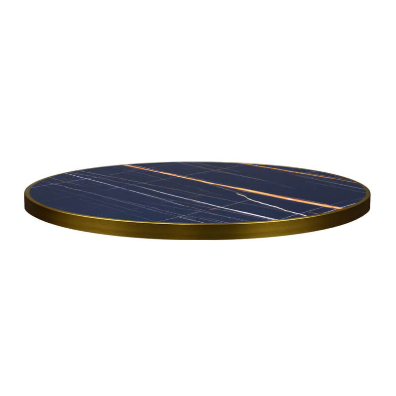 Horeca Table Top Round - Faux Marble Amber - 3 Cm Thick